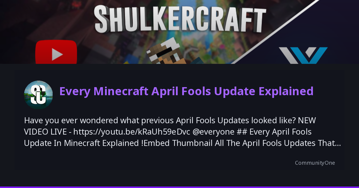 Every Minecraft April Fools Update Explained | Shulkercraft